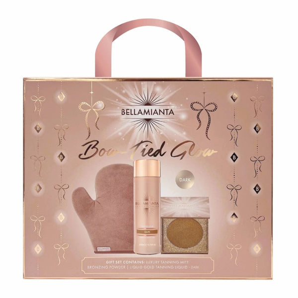 Bellamianta Bow-Tied Glow 3 Piece Set - Dark (liquid gold)