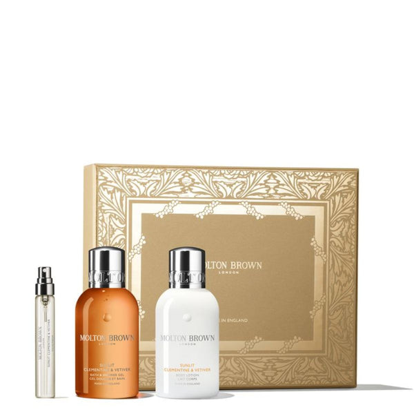 Molton Brown Sunlit Clementine & Vetiver Travel Gift Set.