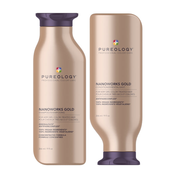 Pureology Nanoworks Gold Shampoo and Conditioner Bundle For Dry Dull H